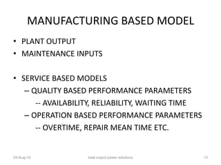 Maintenance evaluation ....... Strategy, Aspects | PDF