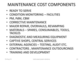 Maintenance evaluation ....... Strategy, Aspects | PPT