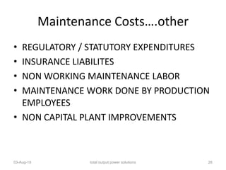 Maintenance evaluation ....... Strategy, Aspects | PDF