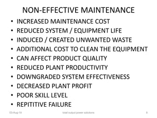 Maintenance evaluation ....... Strategy, Aspects | PDF