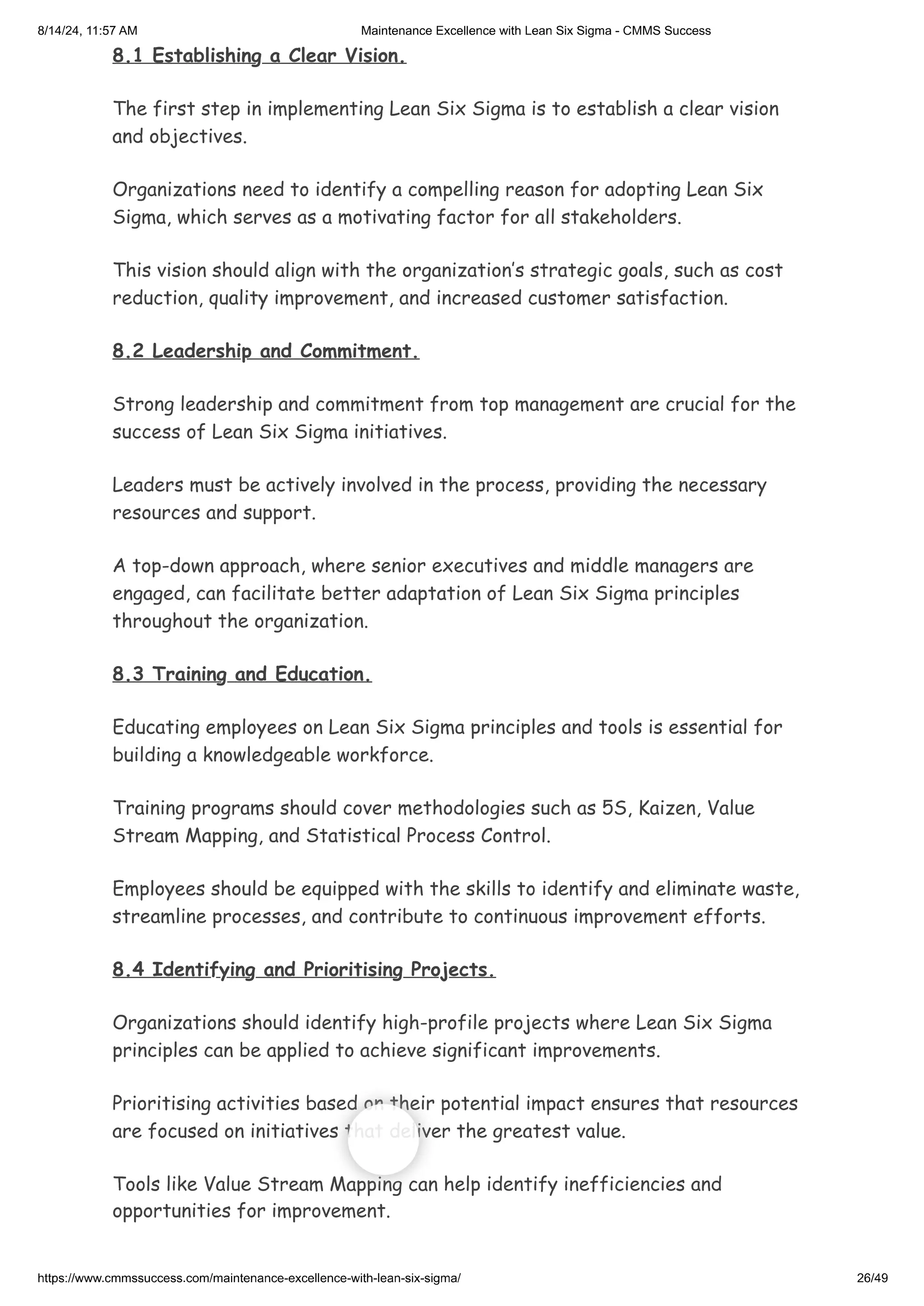 Maintenance Excellence with Lean Six Sigma.pdf