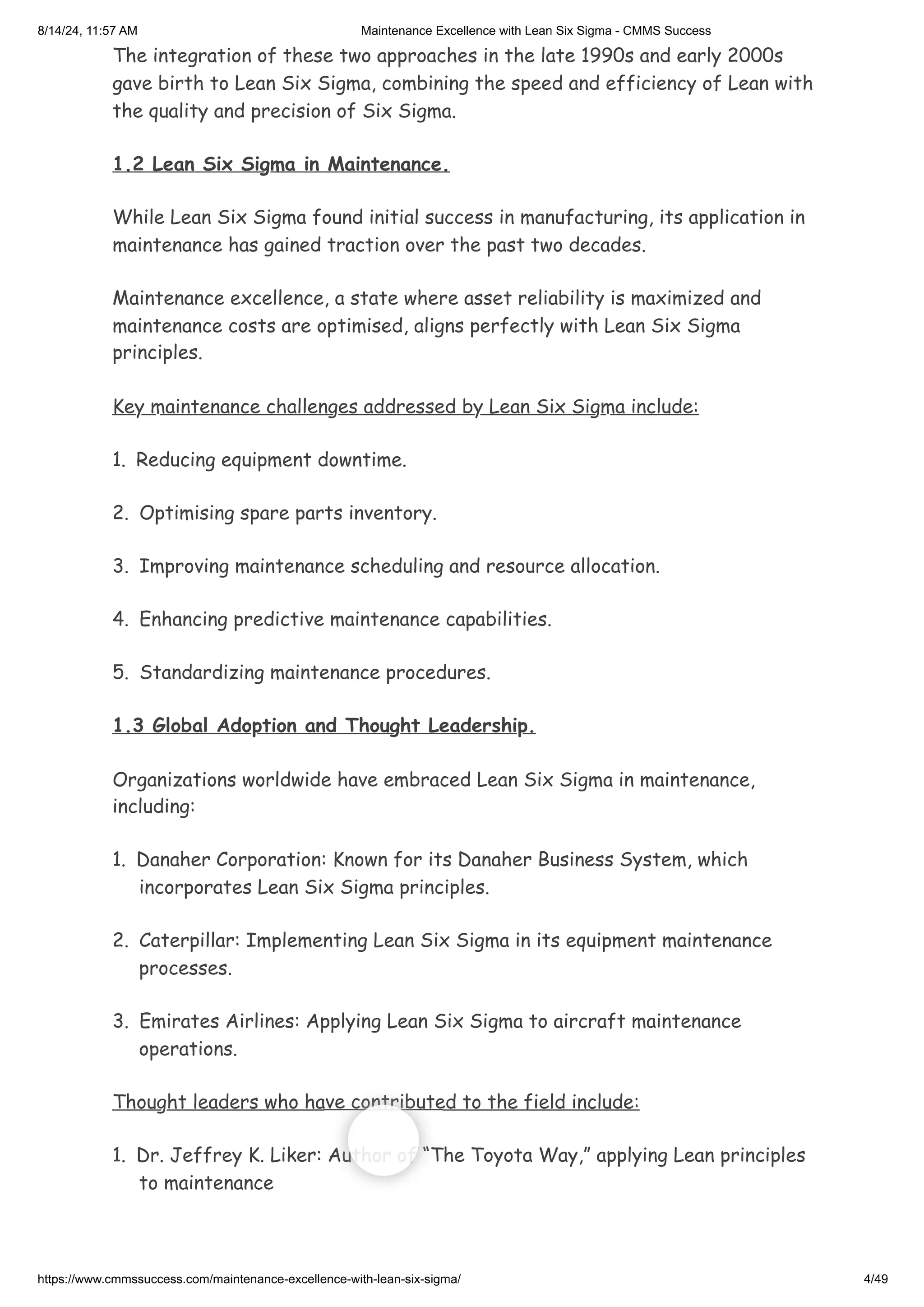 Maintenance Excellence with Lean Six Sigma.pdf