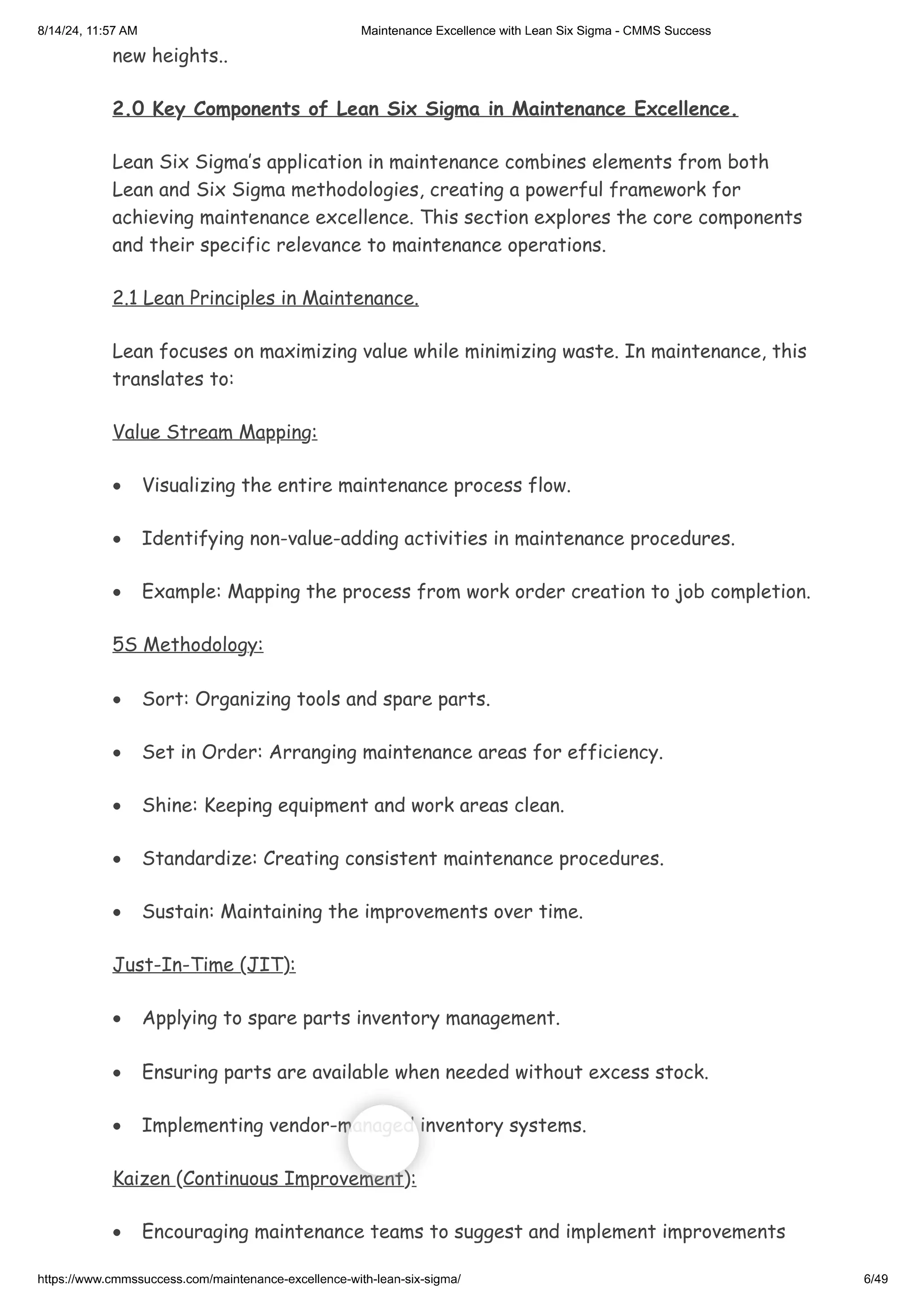 Maintenance Excellence with Lean Six Sigma.pdf