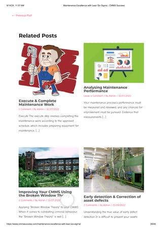 Maintenance Excellence with Lean Six Sigma.pdf