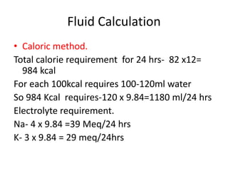 Maintenance fluid calculation | PPTX