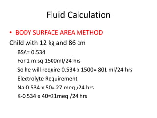 Maintenance fluid calculation | PPTX