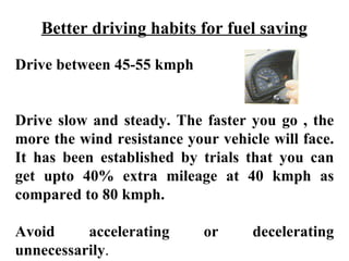 Maintenance & fuel conservation | PPT