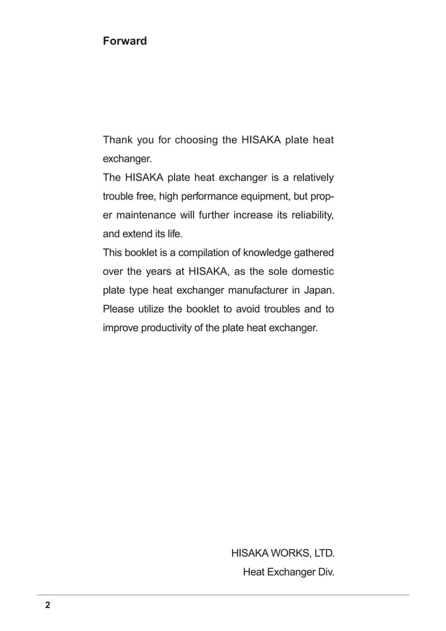 Maintenance guide Hisaka | PDF