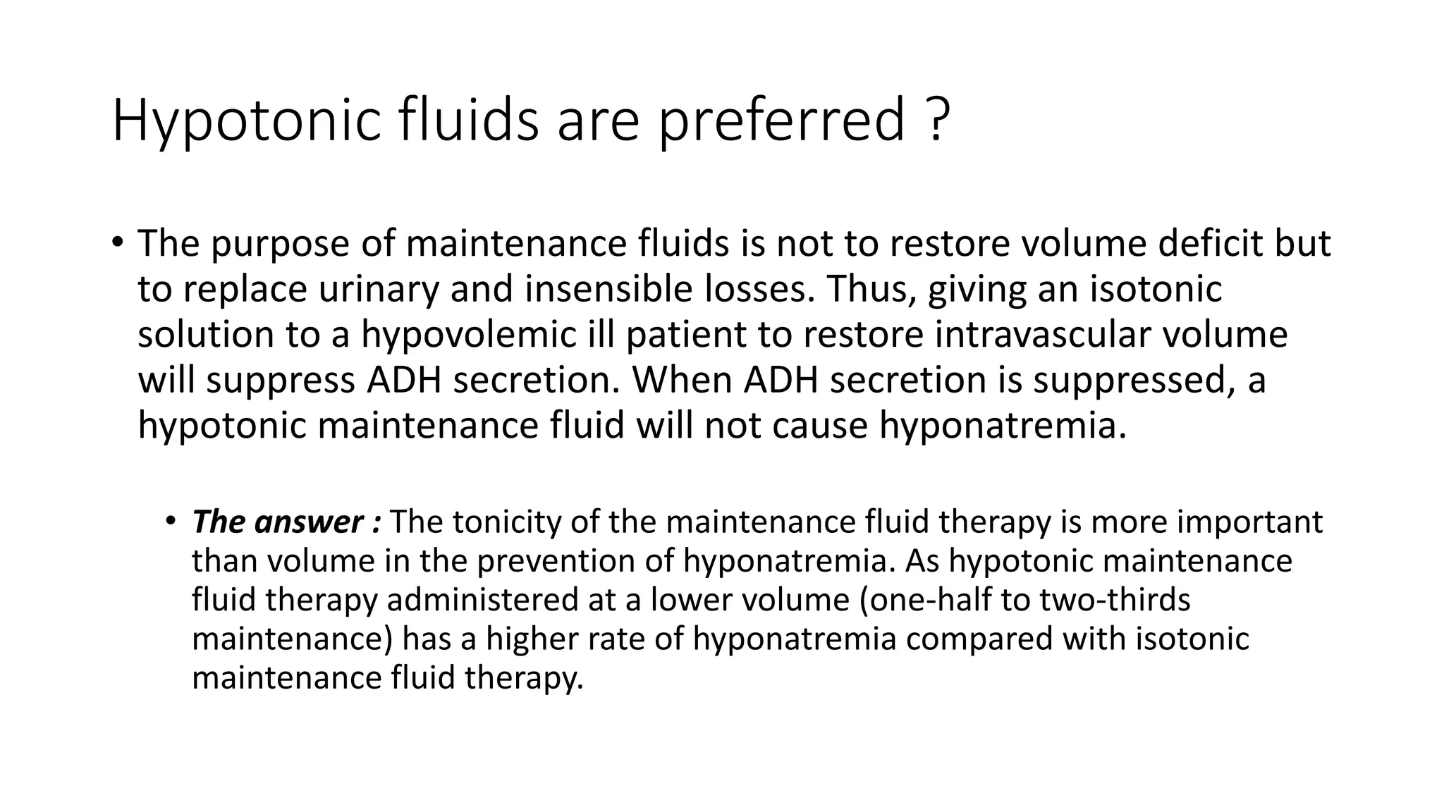 Maintenance IV fluids in pediatrics | PPT