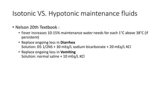 Maintenance IV fluids in pediatrics | PPT