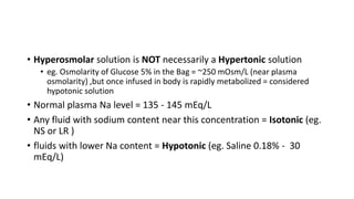 Maintenance IV fluids in pediatrics | PPT