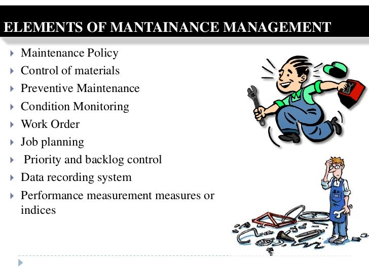 Maintenance management