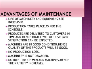 Maintenance management in operations management | PPTX