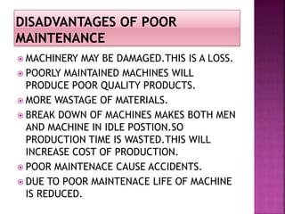 Maintenance management in operations management | PPTX