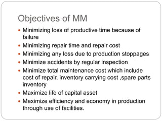 Maintenance management | PPTX