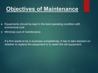 Maintenance management | PPTX