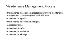 Maintenance management | PPT