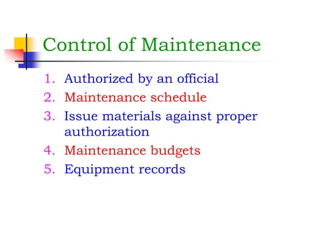 Maintenance Management.ppt | Business | Business and Finance
