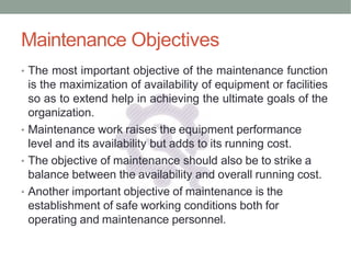 MAINTENANCE MANAGEMENT.pptx | Business | Business and Finance
