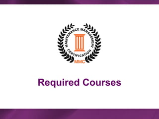 Maintenance Management Certification | PPTX