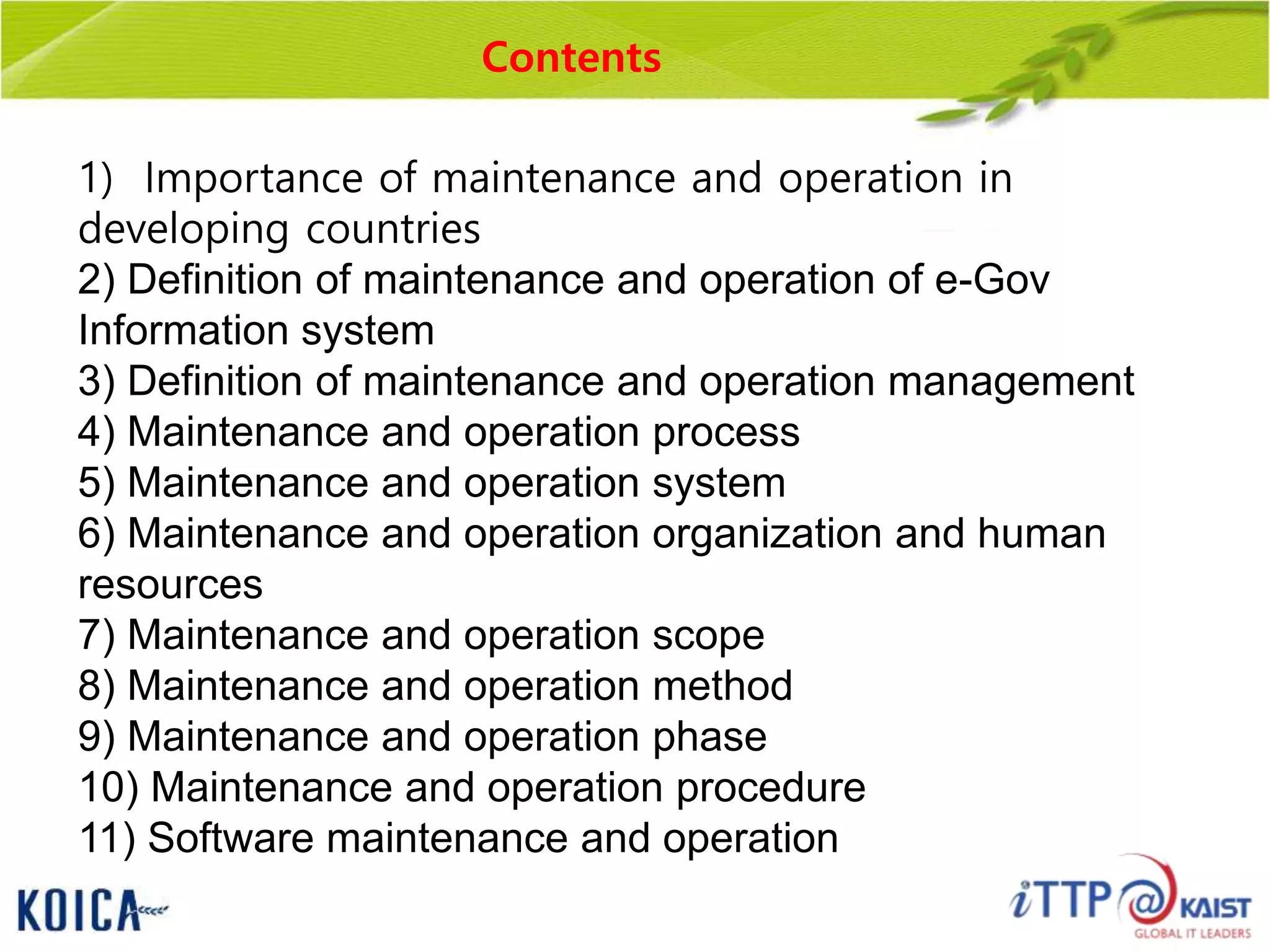 Maintenance and Operation Management-Emergency Management System | PPTX