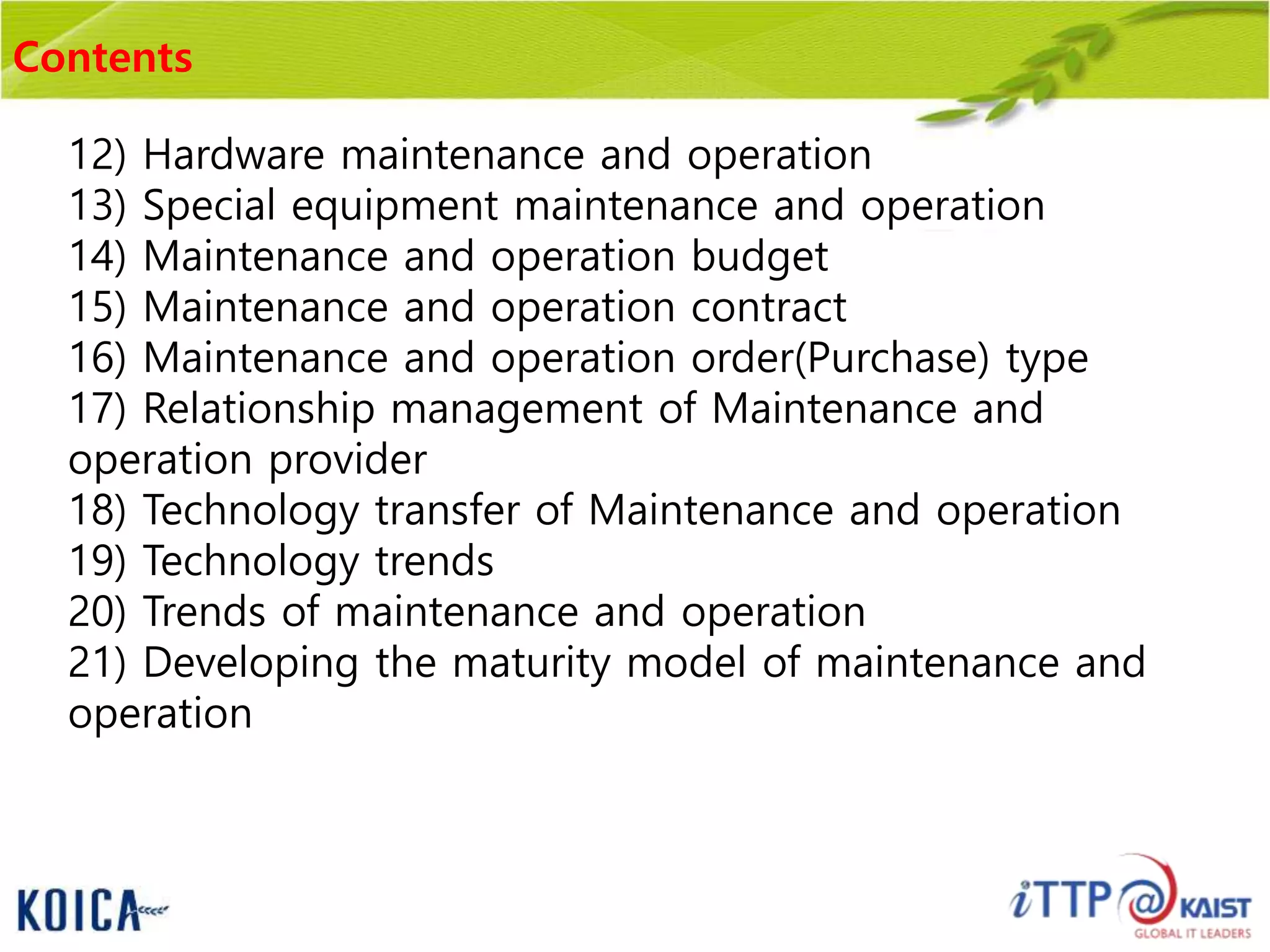 Maintenance and Operation Management-Emergency Management System | PPTX