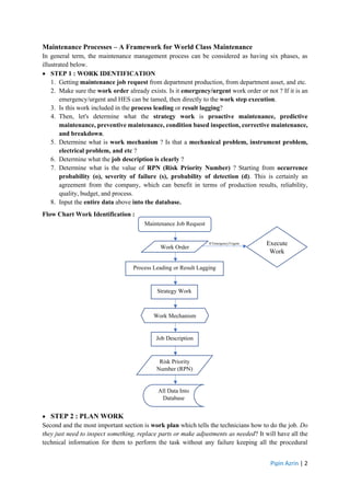 Maintenance Management Process | PDF