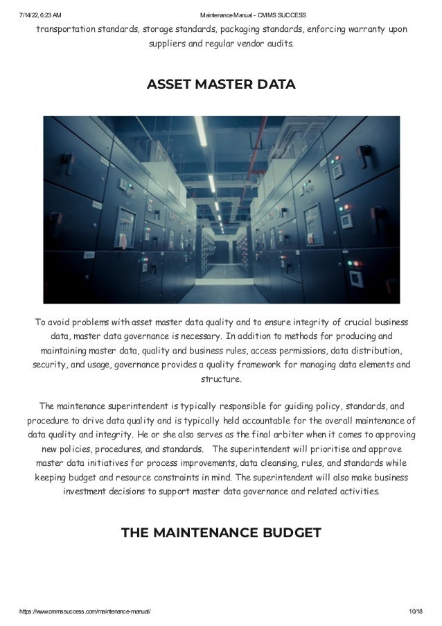 Maintenance Manual - CMMS SUCCESS.pdf