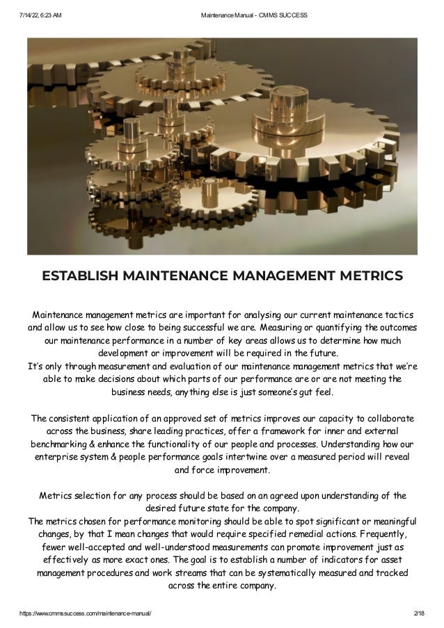 Maintenance Manual - CMMS SUCCESS.pdf