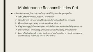 Maintenance module 1 ppt number 1 | PDF