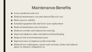 Maintenance module 1 ppt number 1 | PDF
