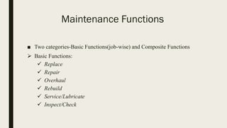 Maintenance module 1 ppt number 1 | PPT