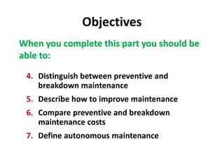 MAINTENANCE , advanced management | PPTX