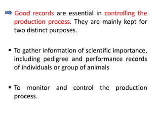 Maintenance of breeding records for laboratory animals | PPTX