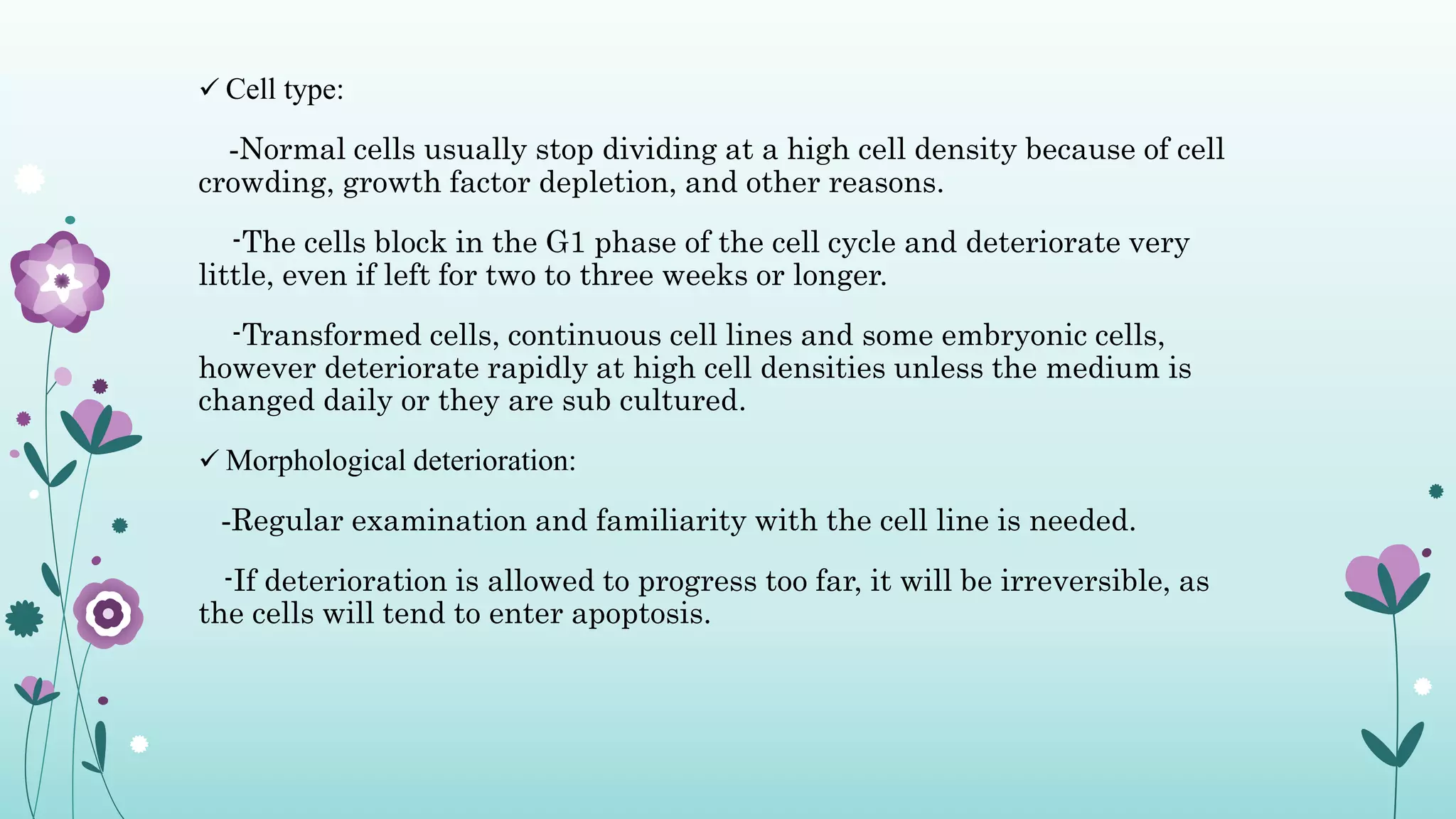 Maintenance of cell lines | PPTX