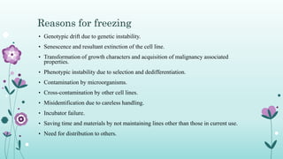 Maintenance of cell lines | PPTX