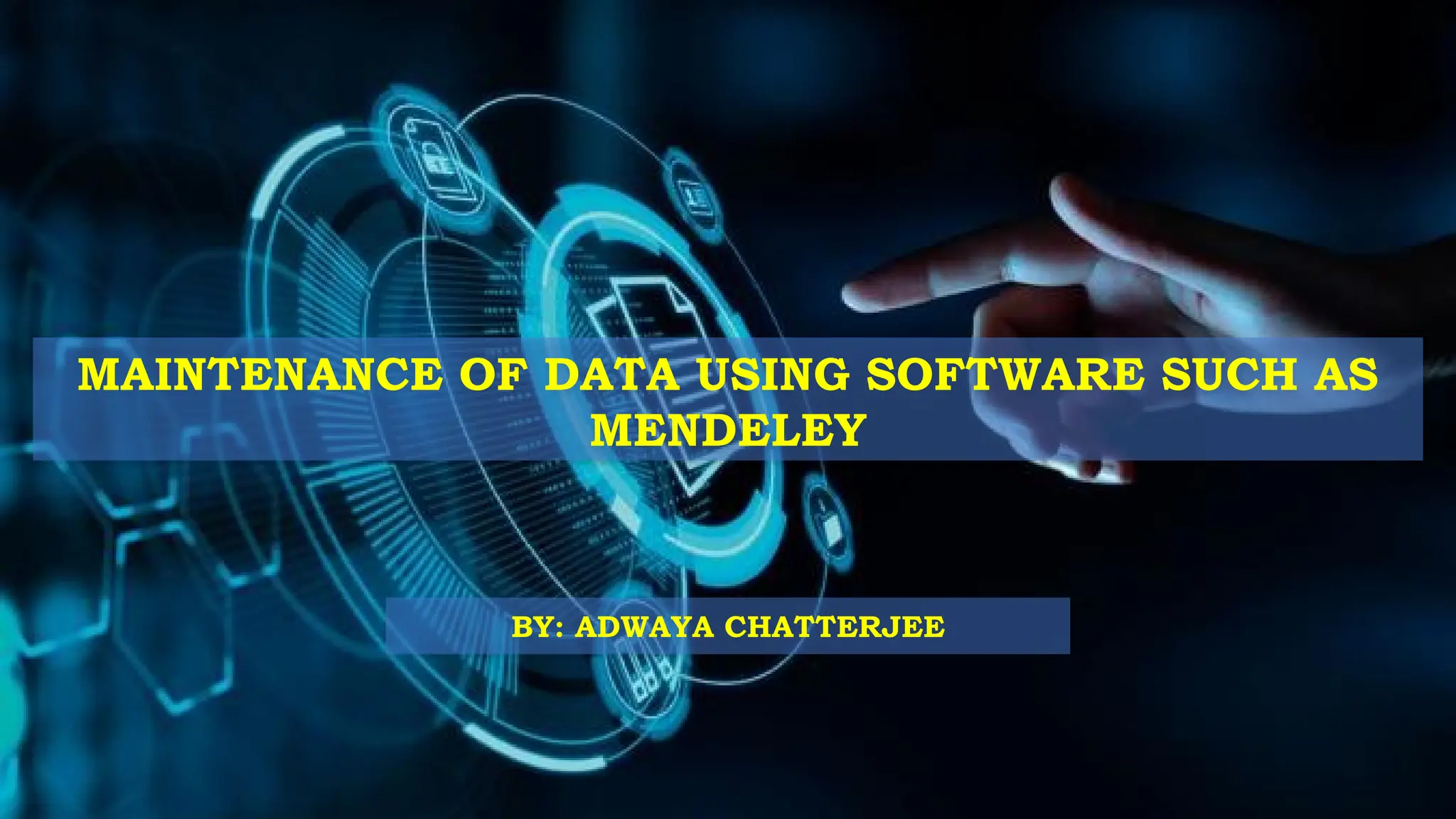 Maintenance of data using software such as Mendeley.pptx