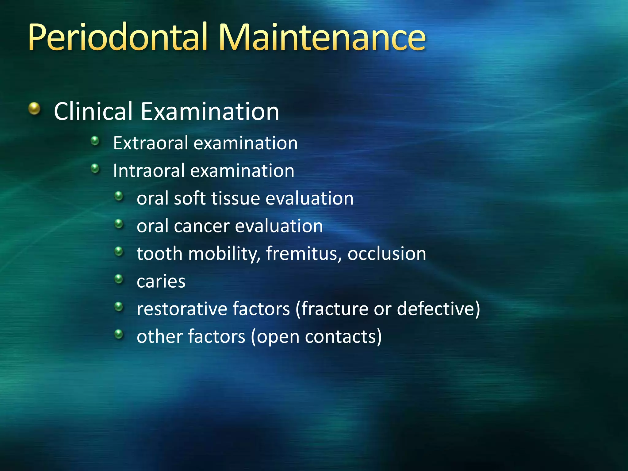 Maintenance of dental implants | PPTX