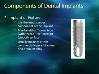 Maintenance of dental implants | PPTX