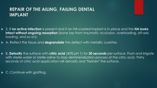 Maintenance of dental implants | PPTX