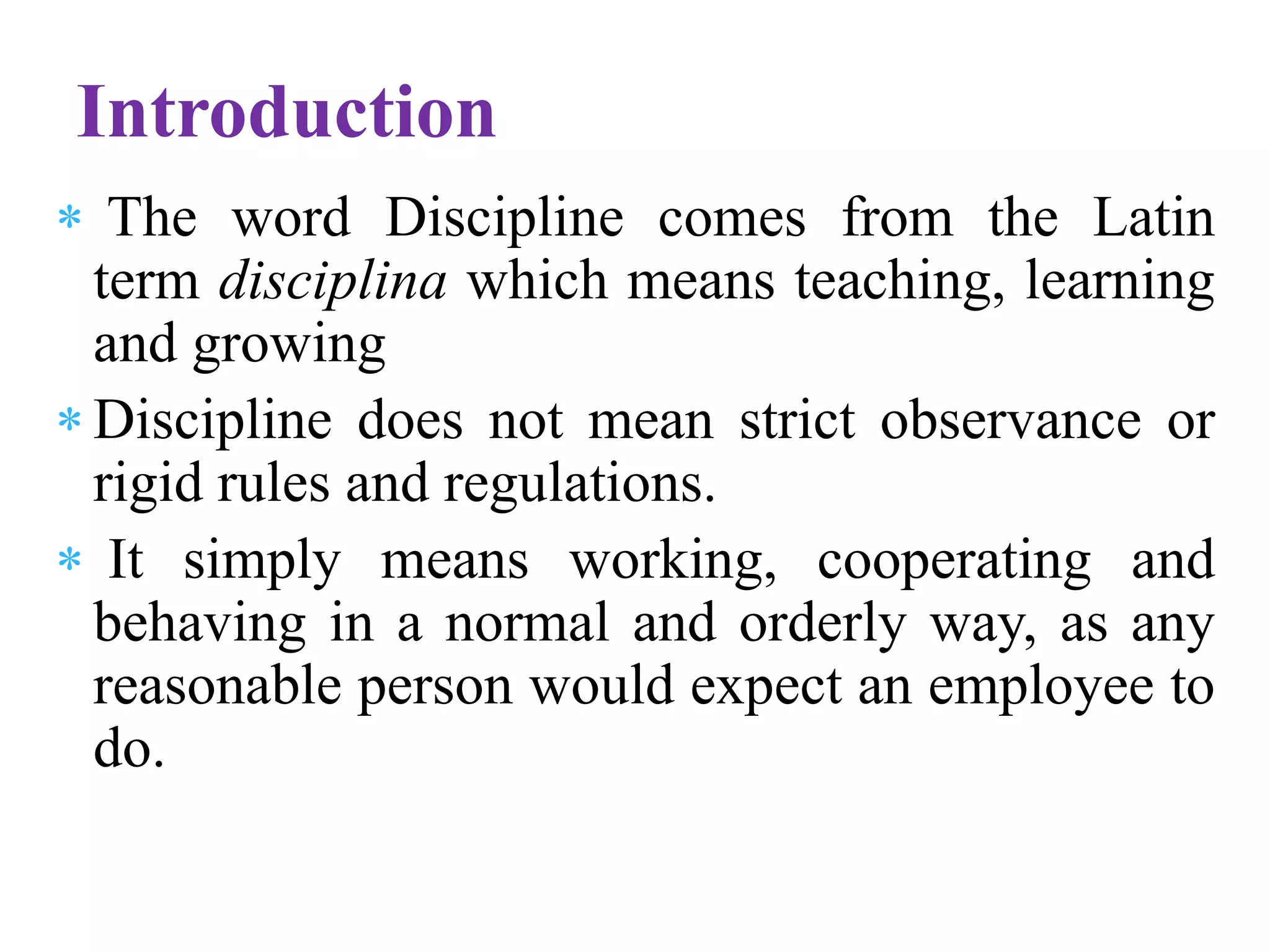 Maintenance of discipline- Nursing Management | PPTX