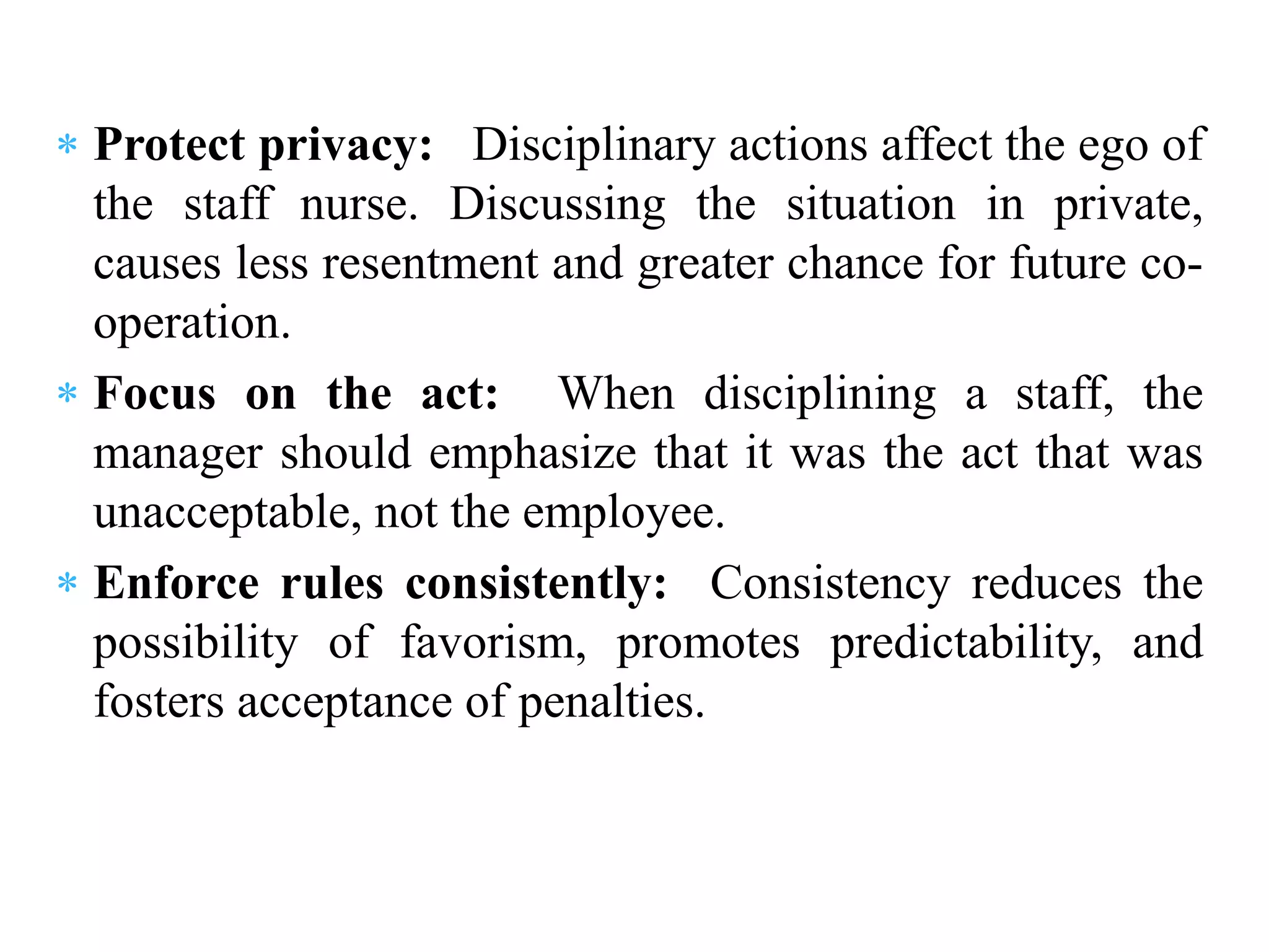 Maintenance of discipline- Nursing Management | PPTX