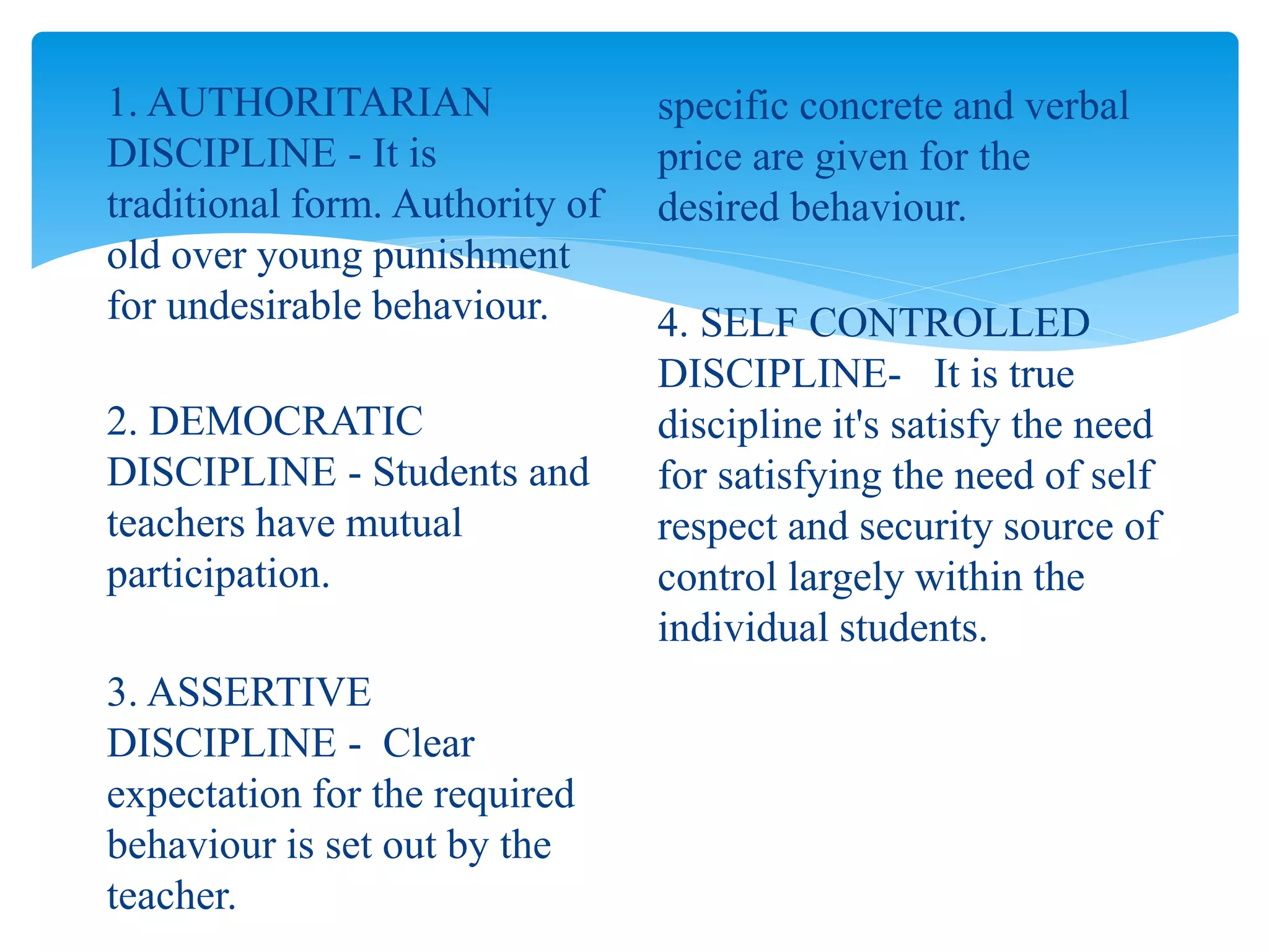 Maintenance of discipline | PPTX