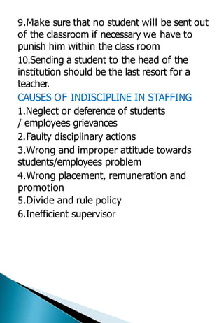 Maintenance of Discipline | PPTX