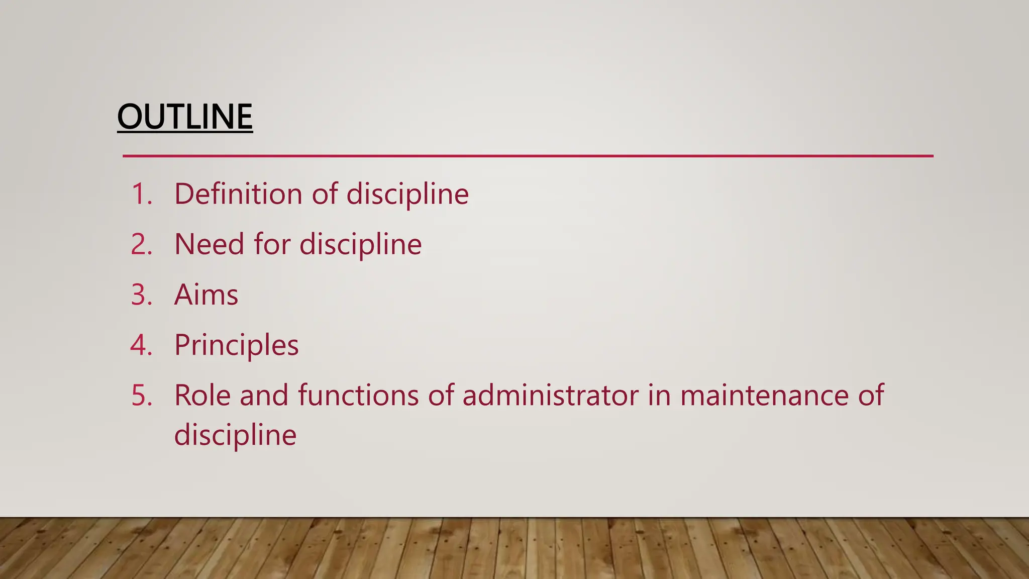 maintenance of discipline.pptx
