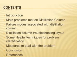 Maintenance of distillation column asmita | PPTX
