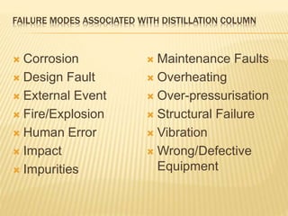 Maintenance of distillation column asmita | PPTX