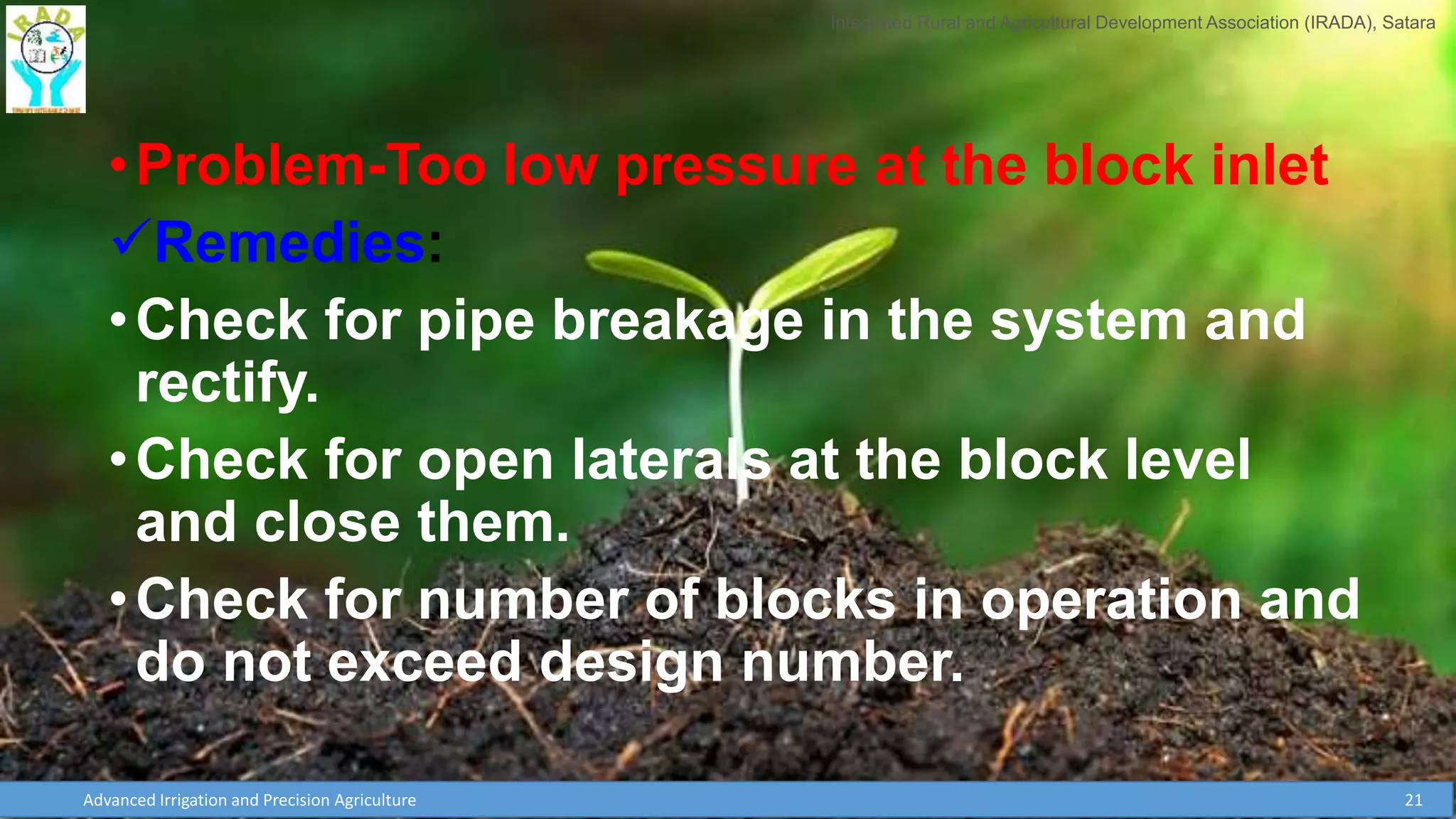 Maintenance of drip irrigation system | PPTX