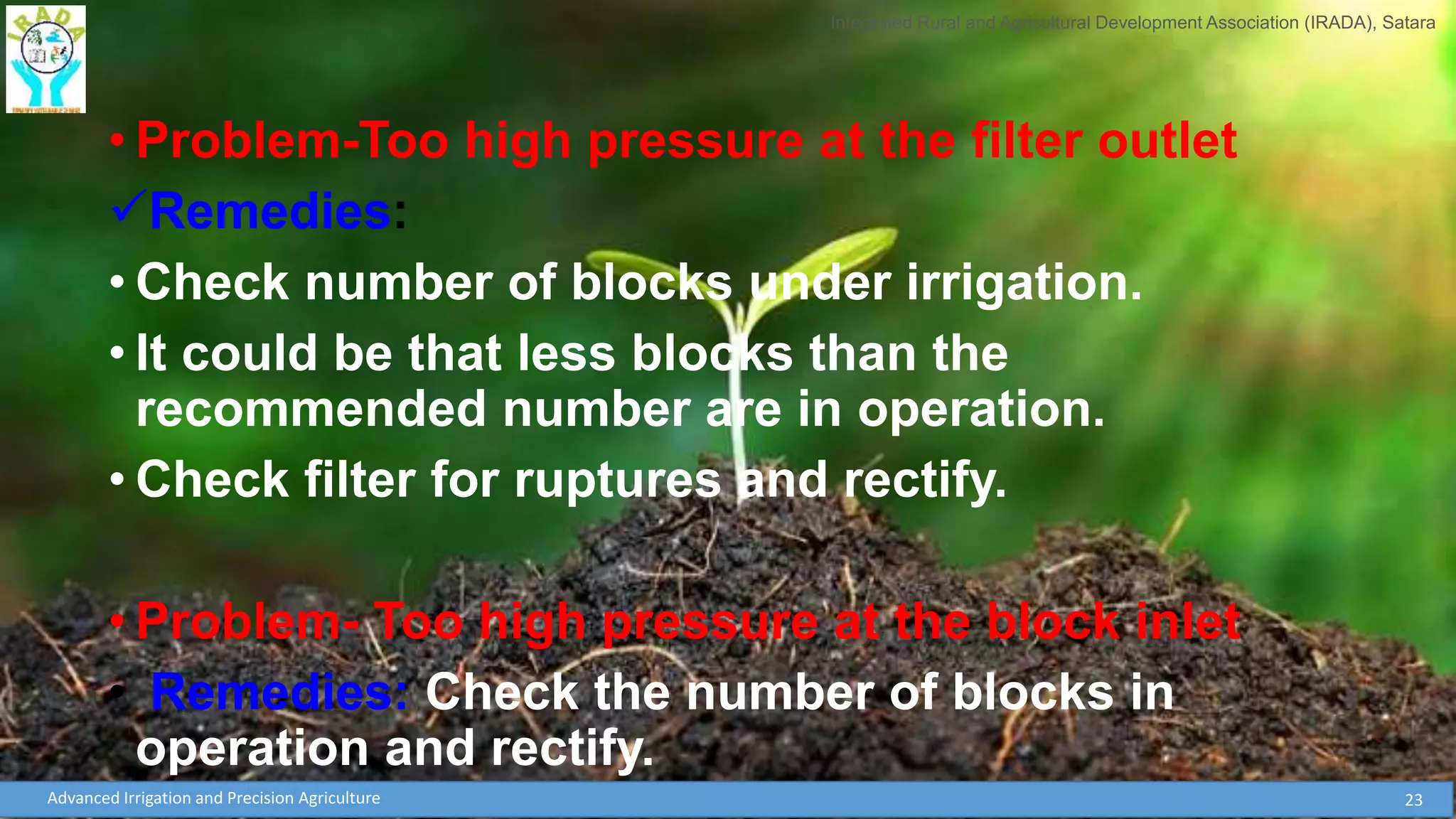 Maintenance of drip irrigation system | PPTX