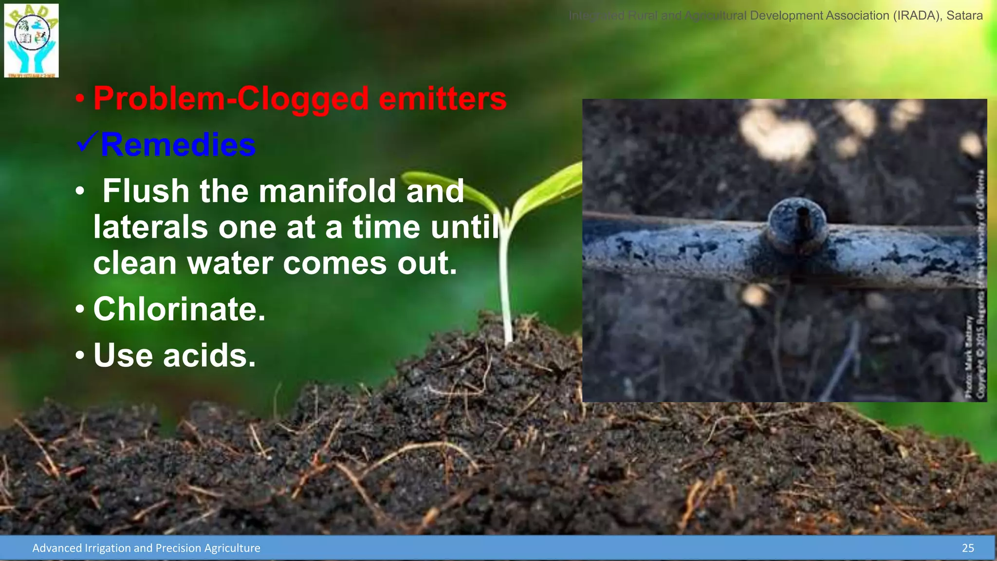 Maintenance of drip irrigation system | PPTX